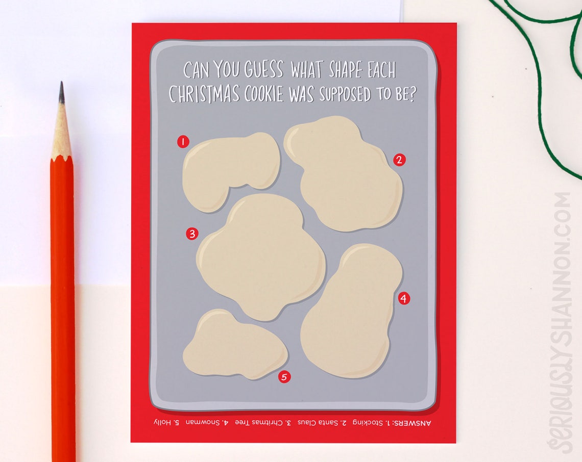 Funny Holiday Card Baking Fail Funny Christmas Card Humor | Etsy