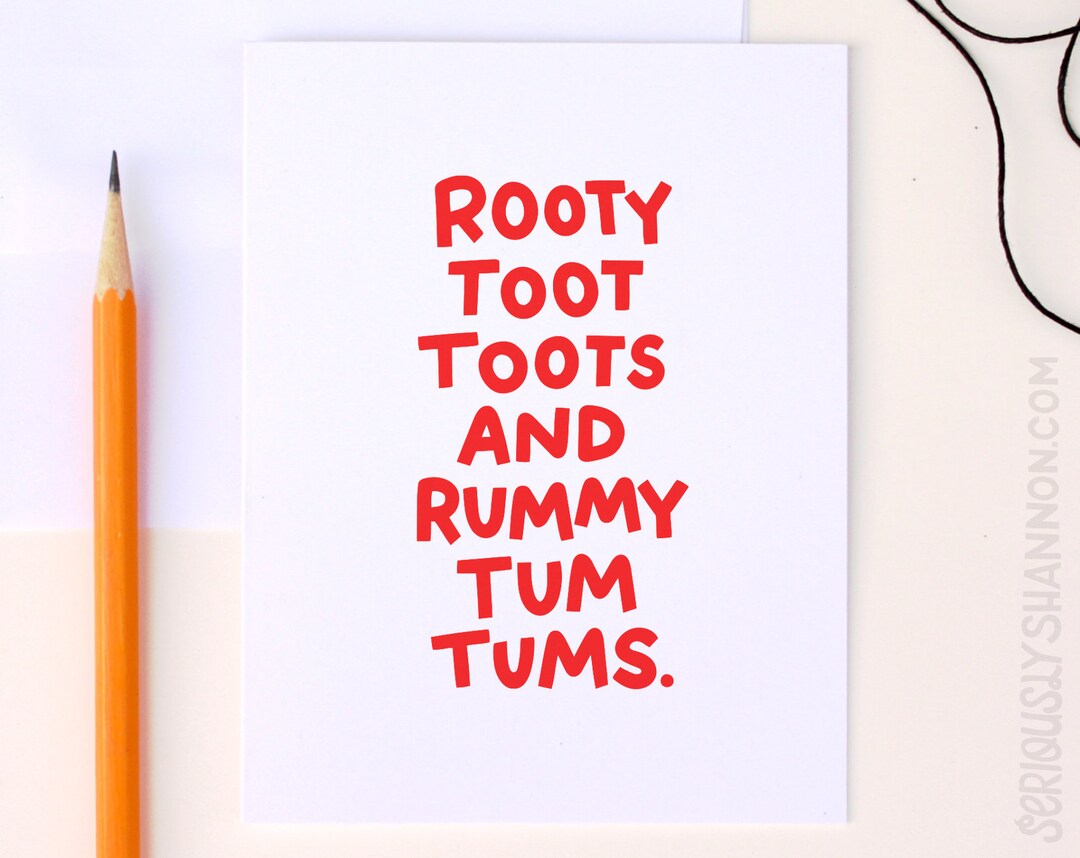 Funny Christmas Card, Funny Holiday Card, Rooty Toot Toots and Rummy ...