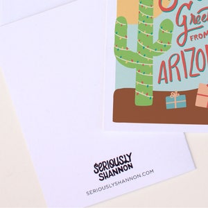 Arizona Holiday Card, season's Greetings Boxed Set of 8 A2 Greeting ...