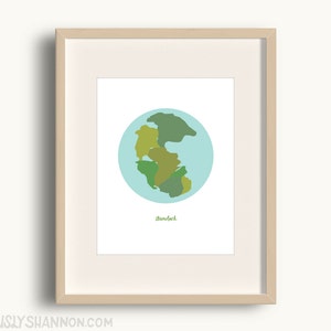 Pangaea Print Science Art Science Sign Science Poster - Etsy