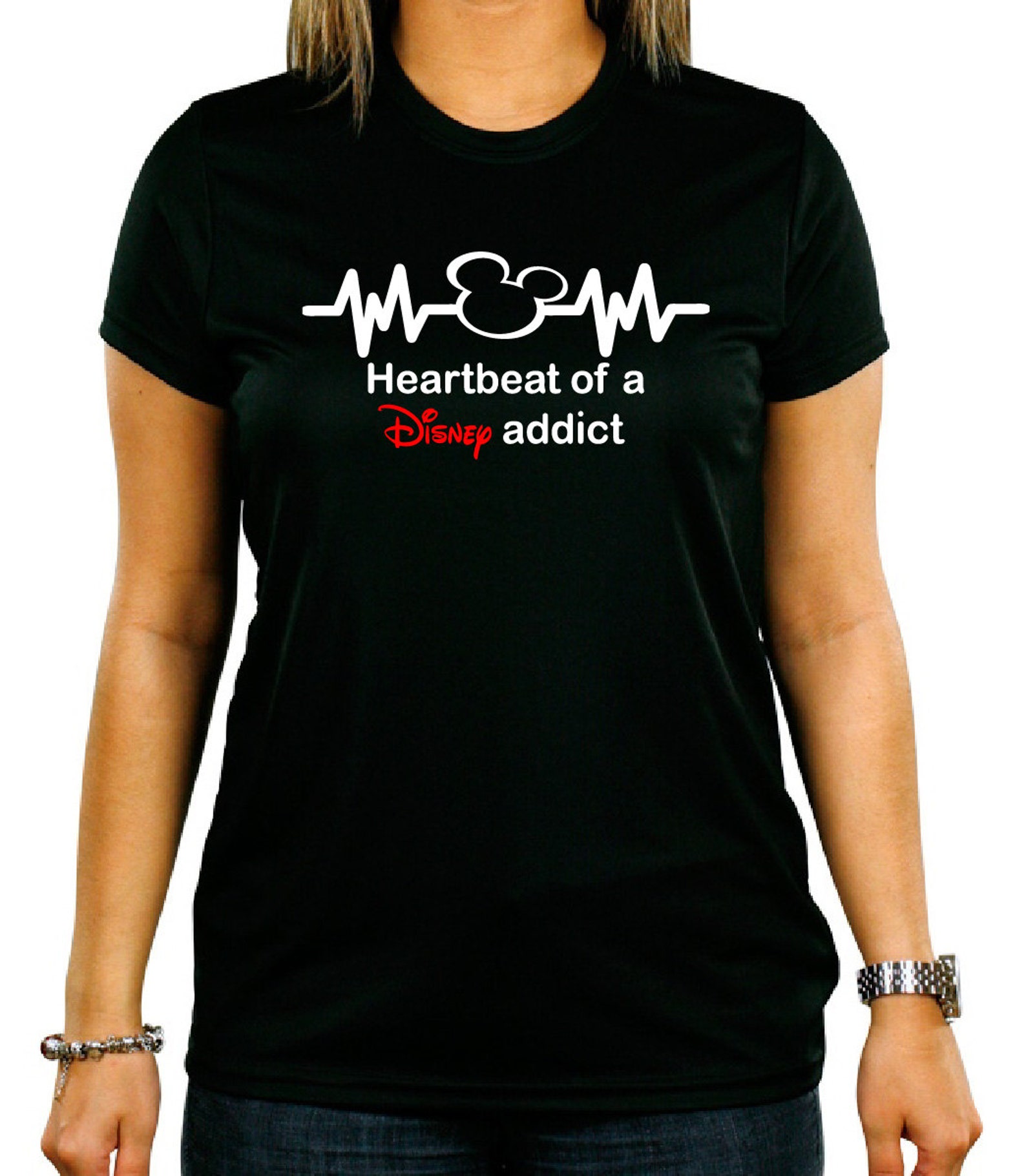 Disney inspired Heartbeat of a Disney addict T-shirt | Etsy