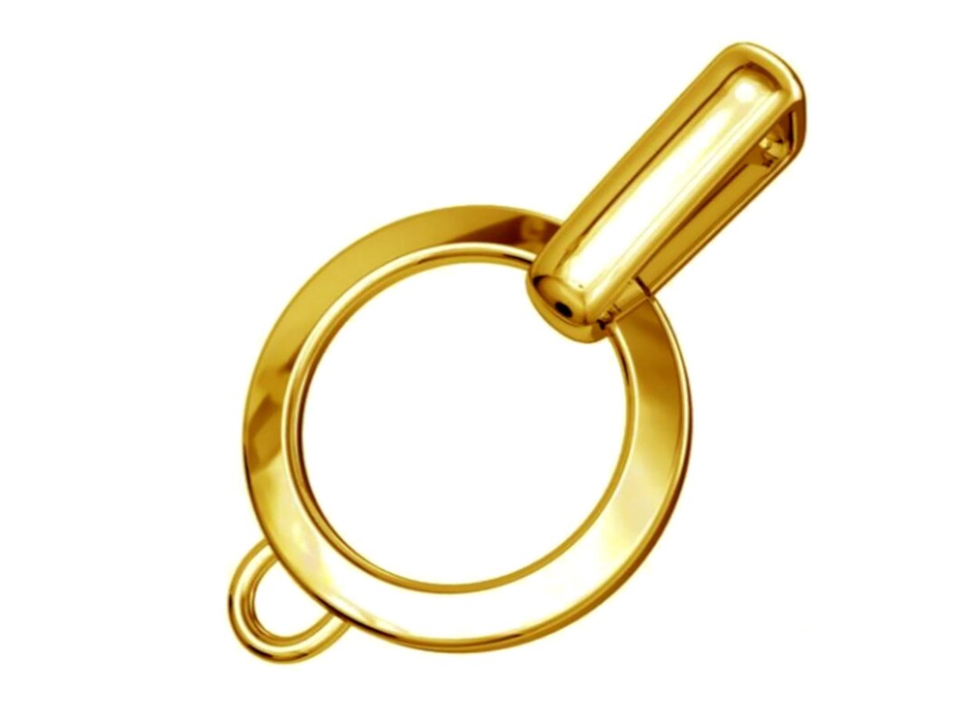 My-bead Large Charm Carrier Carrier 925 Sterling Silver 24k Gold-plated ...