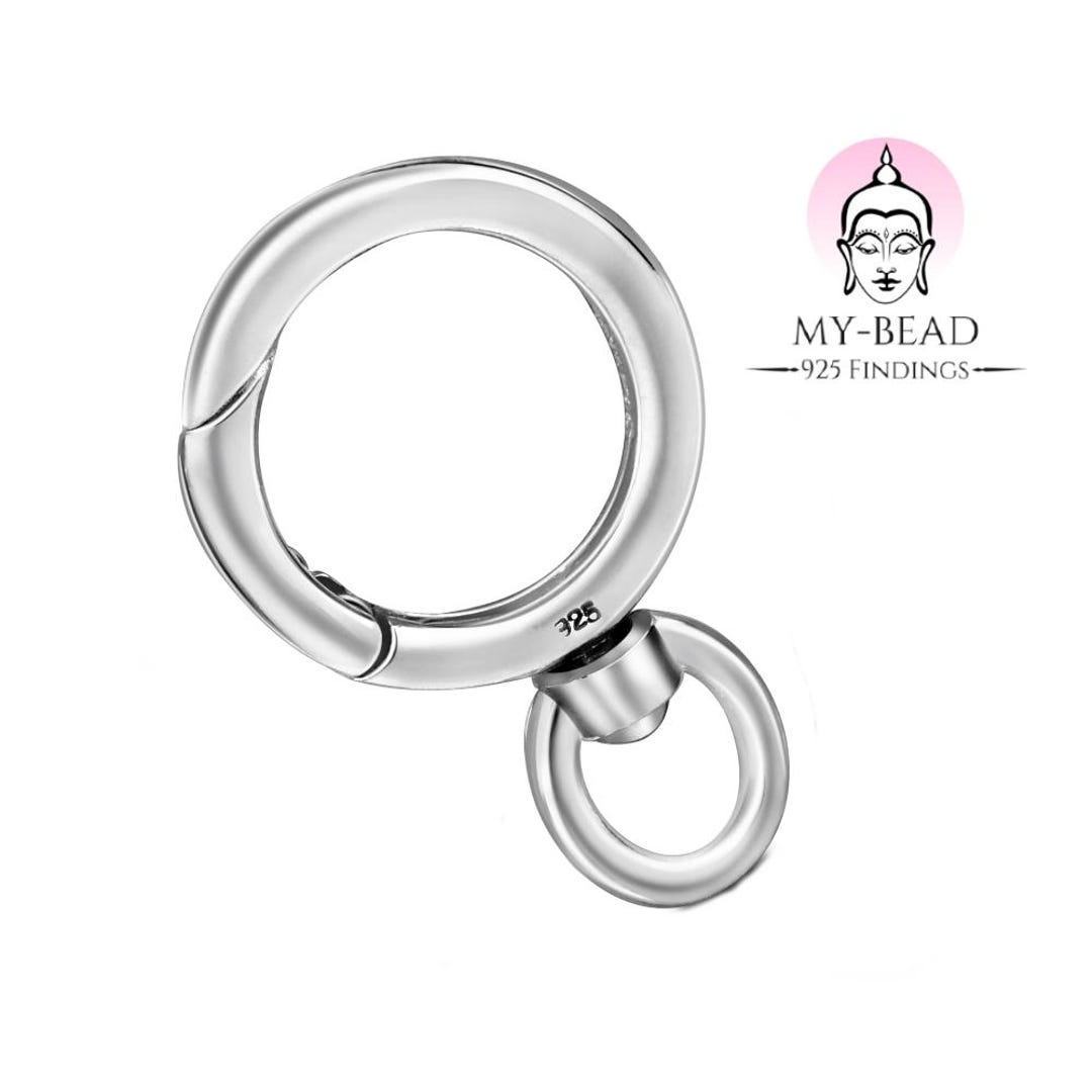 My-bead Spring Clasp With Swivel Eyelet 20mm 925 Sterling Silver Spring ...