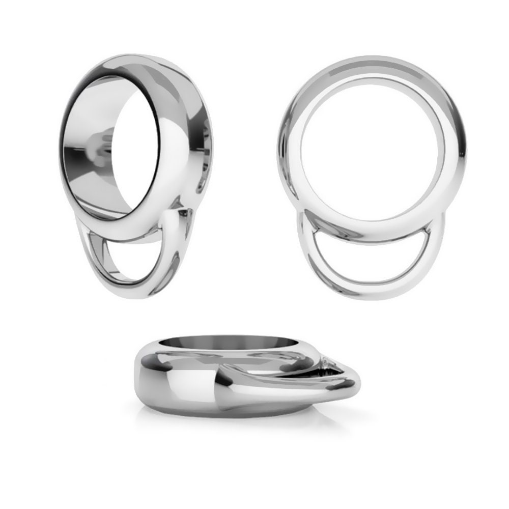 My-Bead link connector charm 925 sterling silver leather | Etsy