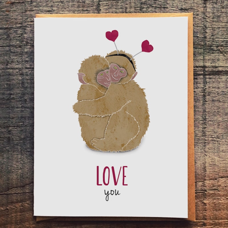 Valentines Day Monkeys - Etsy