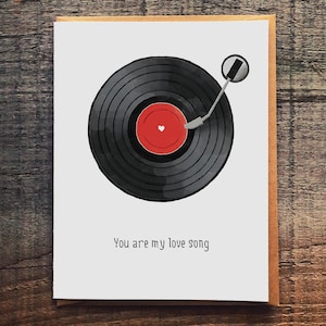 Vinyl Record Valentine's Day Card: Love Song for Music Lovers - Etsy