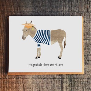 Congratulations Smart Ass - Graduation Card - Pun Funny Graduation Card ...
