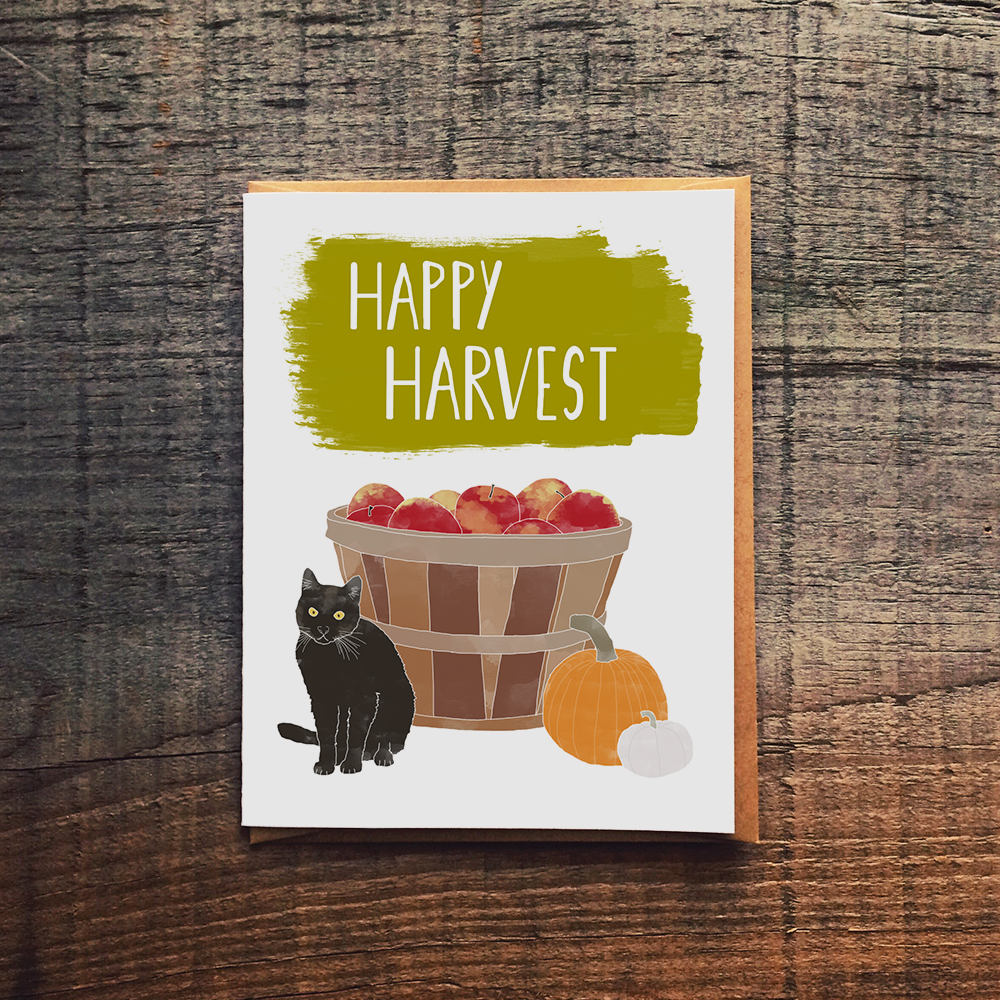 Happy Harvest Fall Season Card - Etsy