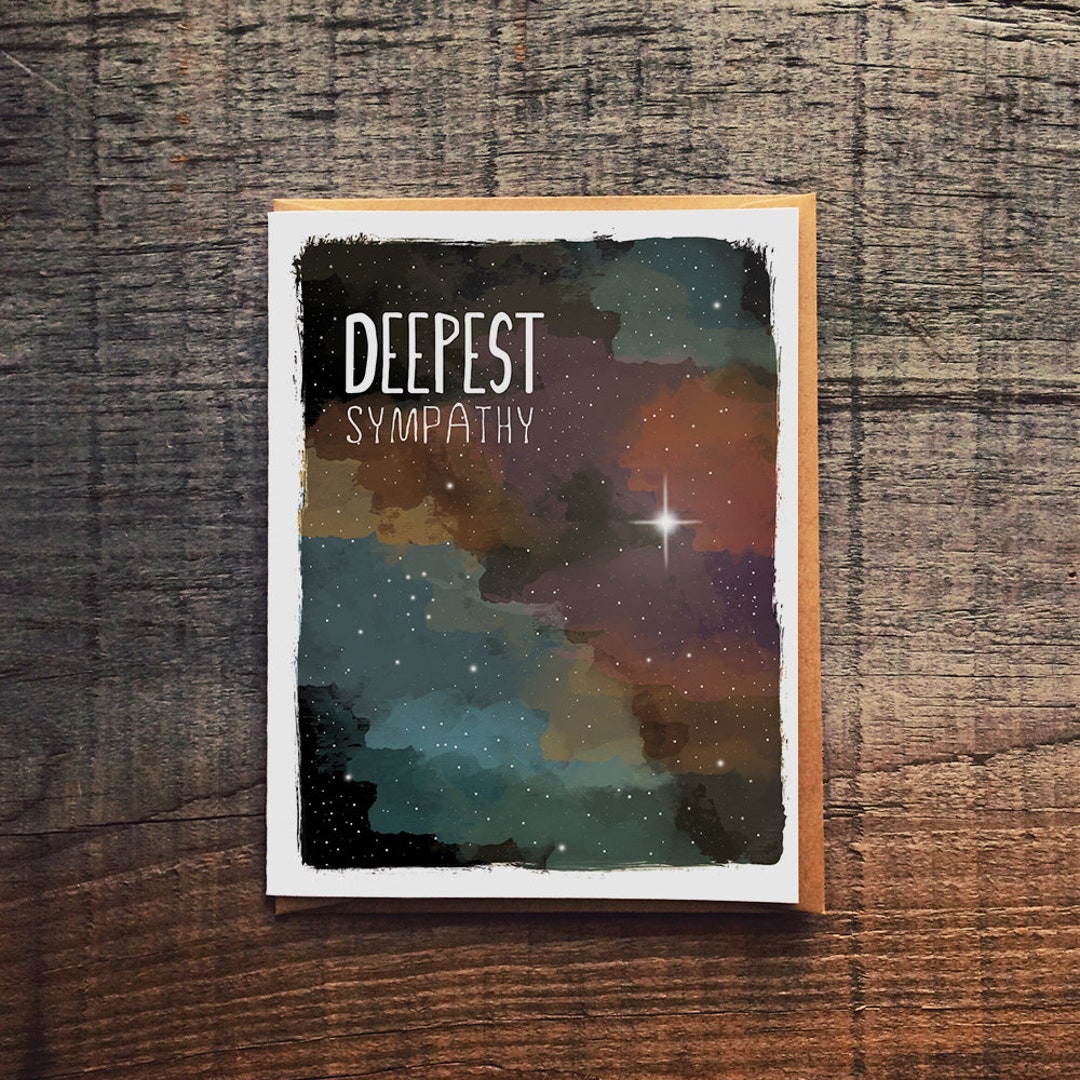 Galaxy Sympathy Card: Celestial Night Sky Bereavement Card - Etsy