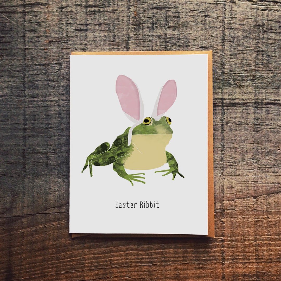 Easter Ribbit, Funny Frog Pun Easter Card - Etsy