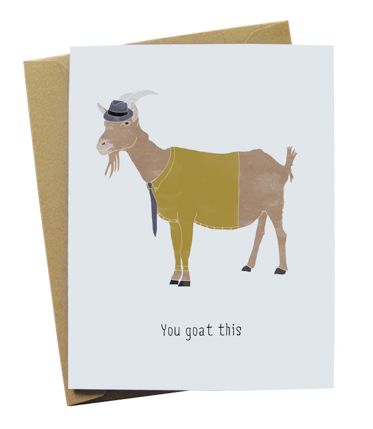 You Goat This - Goat Encouragement Card - Etsy