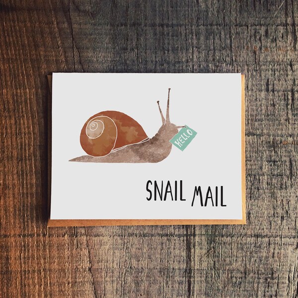 Snail Card - Etsy