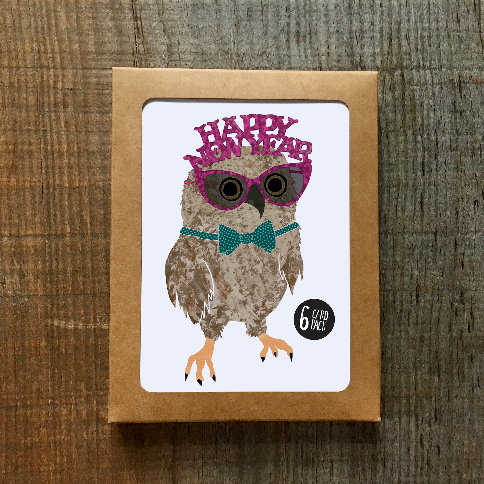 Happy New Year Card, Owl New Year 2021 Card Set, Funny New Year Card ...