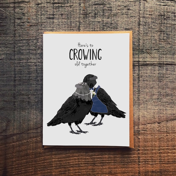 Crow Greeting Card - Etsy