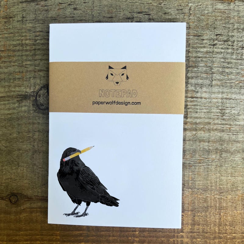 Crow Note Pads - Etsy