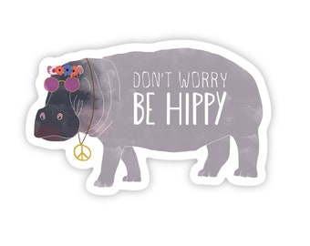 Spooky Ghost Hippo Sticker - Etsy