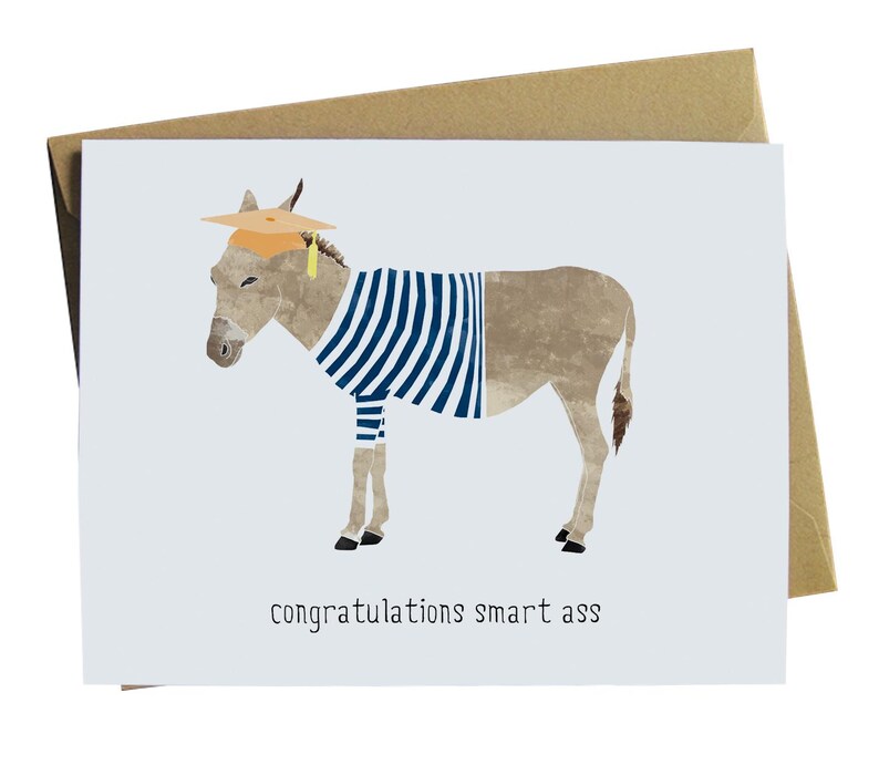 Congratulations Smart Ass - Graduation Card - Pun Funny Graduation Card ...