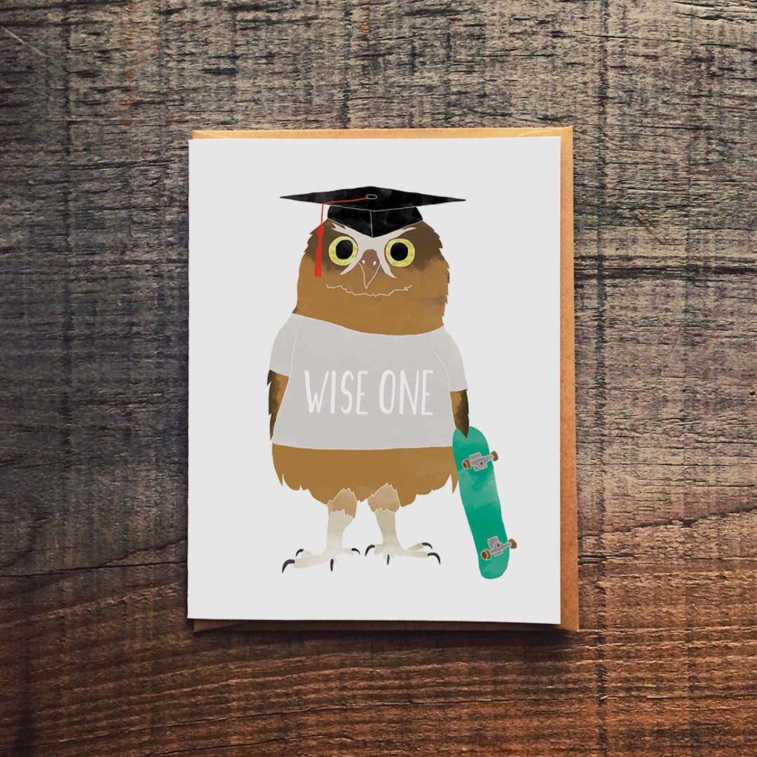 Wise One - Owl Graduation Card - Etsy