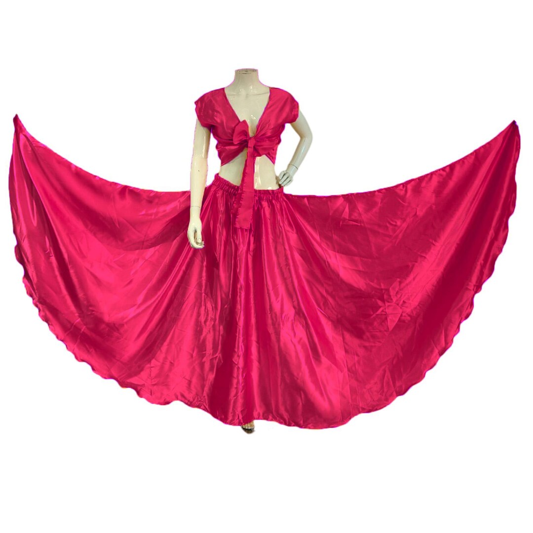 Belly Dance Costume Set, Dance Wear Belly Dance Full Circle Skirt ...