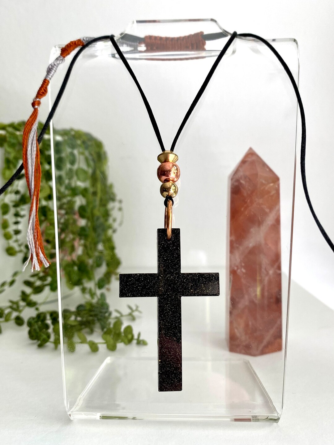 Orgonite Cross EMF Shield EMF Protection Amulet With Black Tourmaline ...