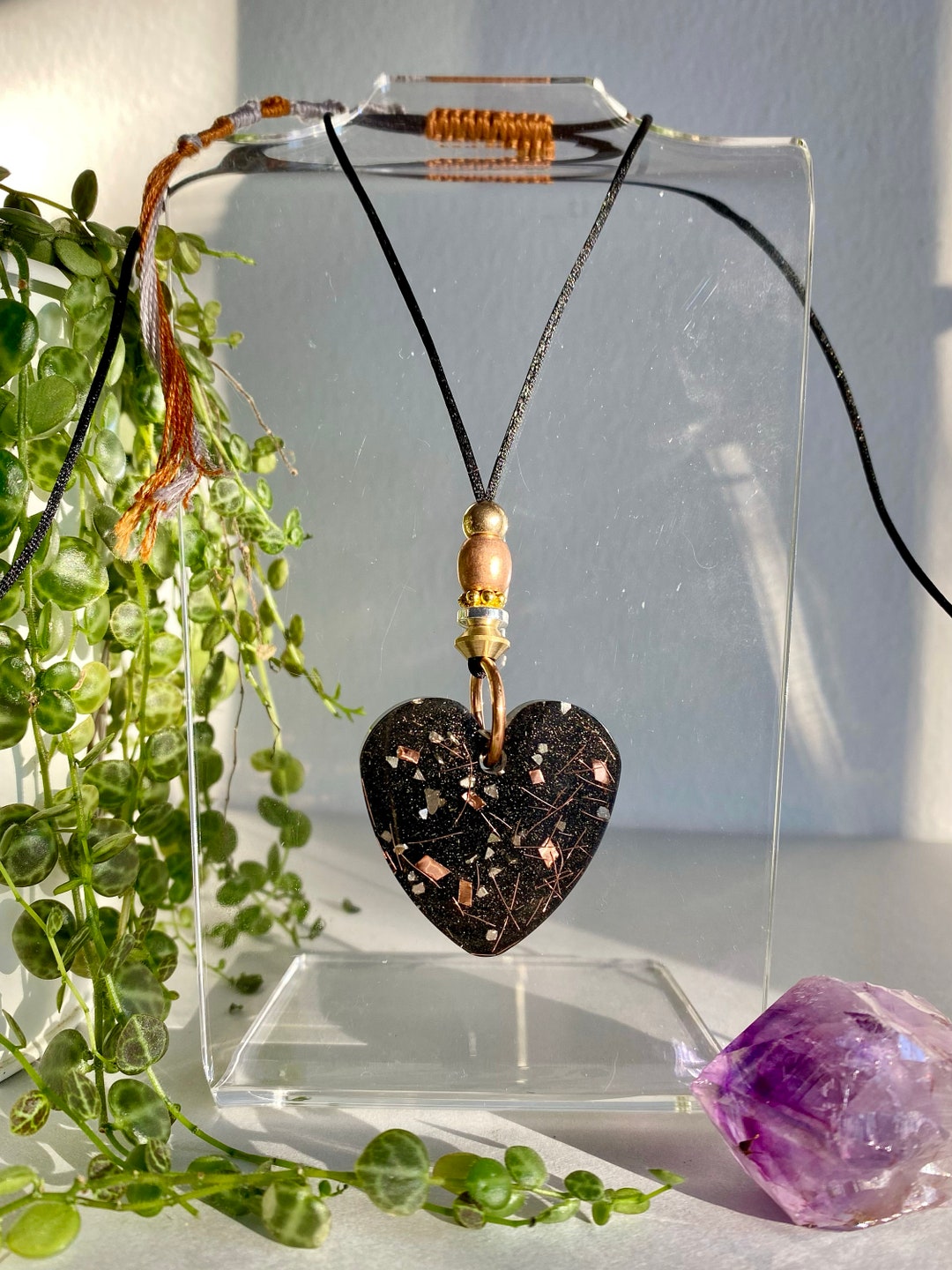 Heart EMF Shield Amulet Minimal Orgonite Biomagnetic Clearing EMF ...