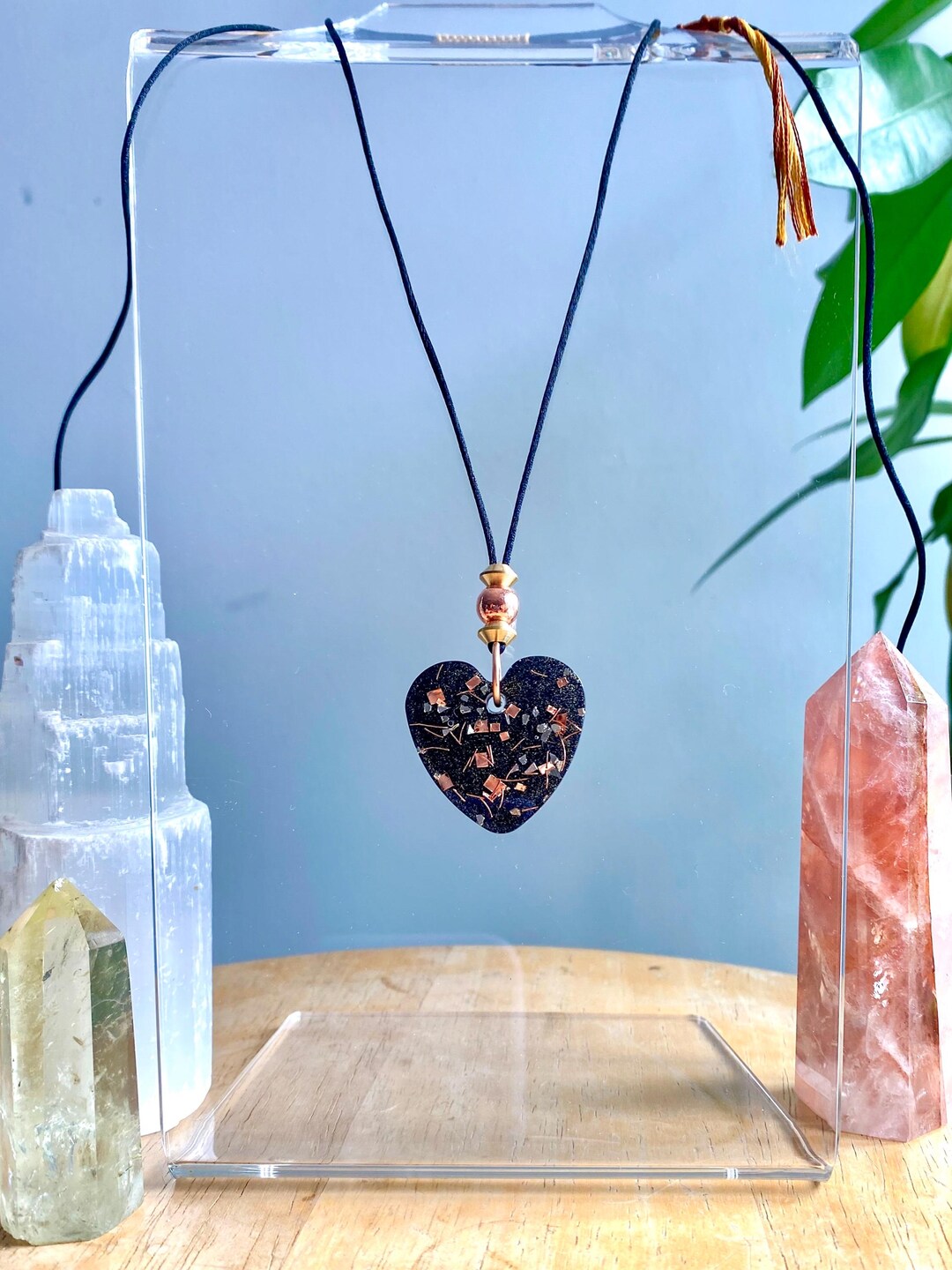 Heart EMF Shield Amulet; Minimal Orgonite Biomagnetic Clearing EMF Protection With Elite ...