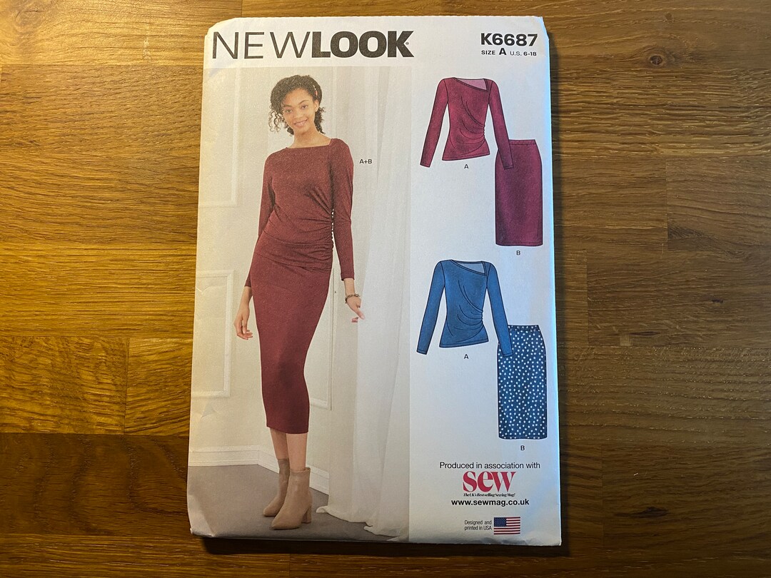 New Look Sewing Pattern - Dress - Top - Skirt - 3 Designs - Sizes - 6 ...