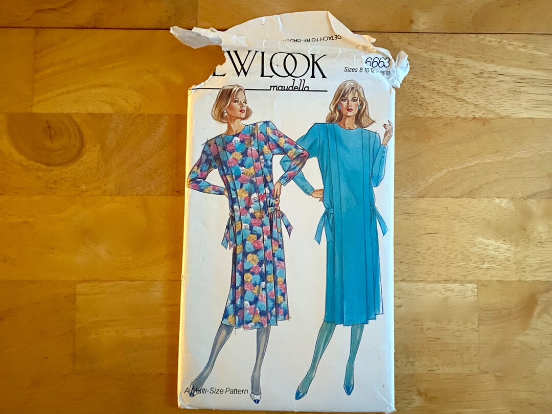 New Look Sewing Pattern Dress 6 Sizes 8 / 10 / 12 / 14 / - Etsy