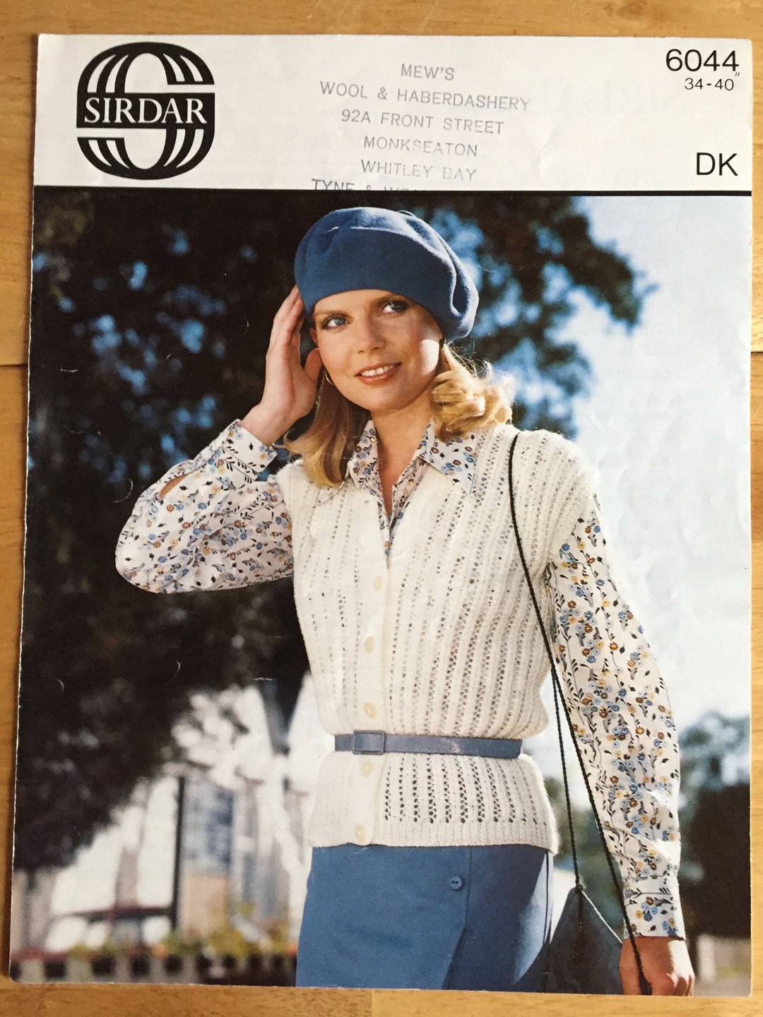 Original Vintage Sirdar Knitting Pattern. Ladies Waistcoat - in DK Yarn ...