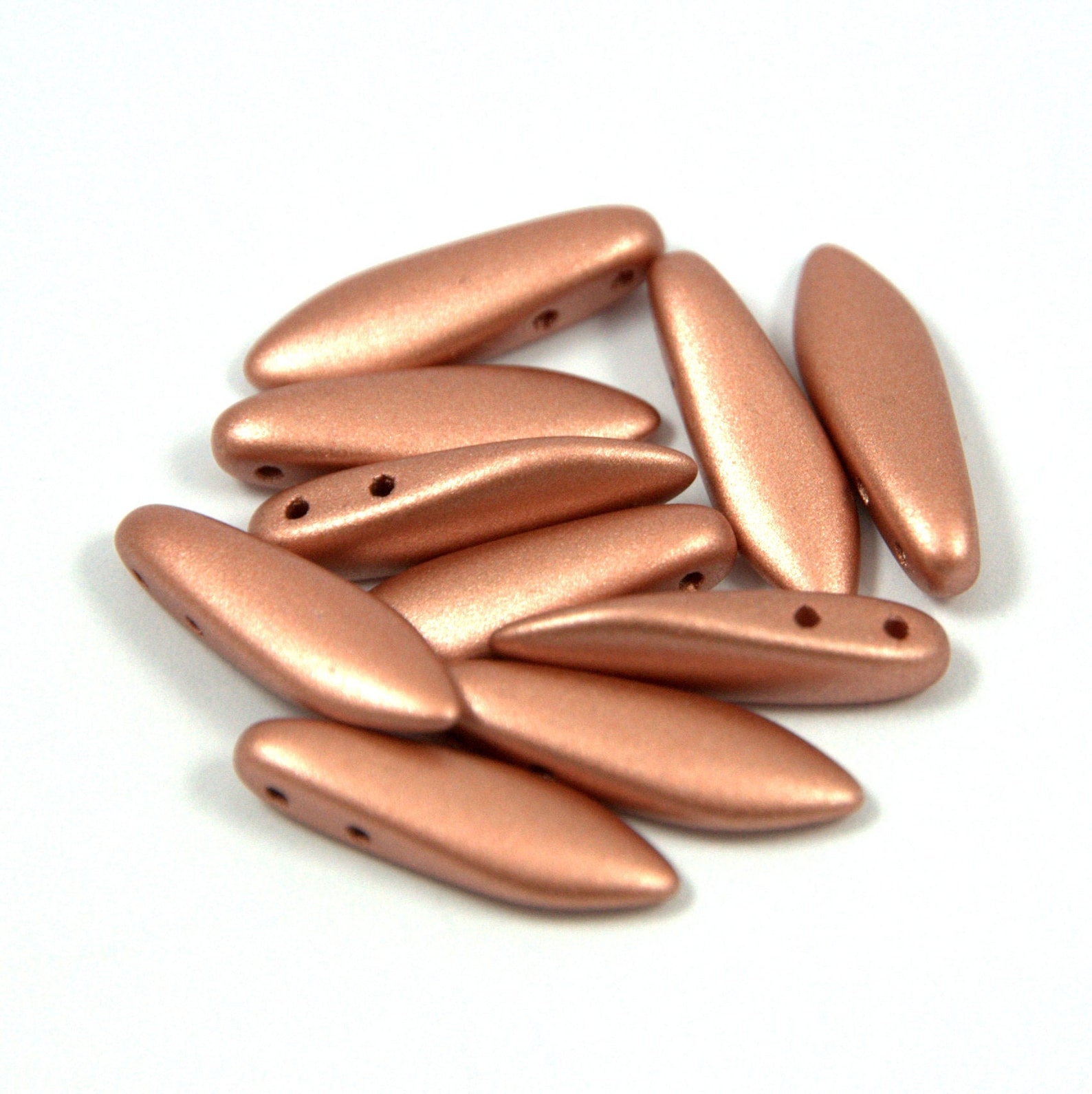 50 Pcs Two Hole Daggers Beads 5/16mm 280-516-K0177 Matte - Etsy Denmark