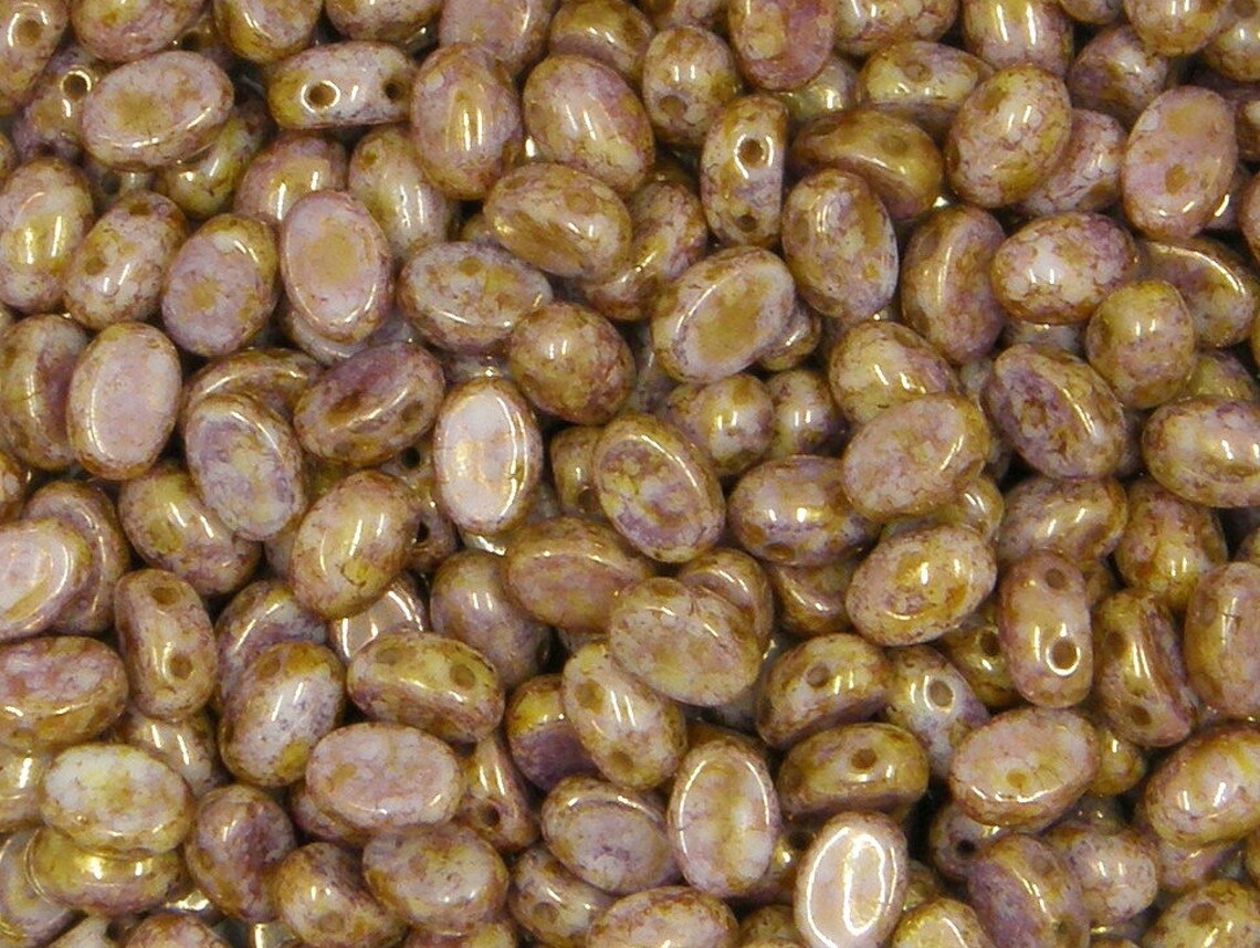 Samos® Par Puca® Beads 5.0x7.0x3.1mm Opaque Mix Rose/gold - Etsy