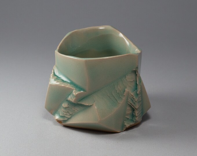 Turquoise Coffee Cup, Studio Pottery Coffee Cup. Handcrafted Espresso ...