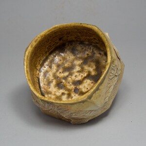 Yellow Gold Chawan, Ash Glazed Tea Bowl for Japanese Tea Ceremony ...