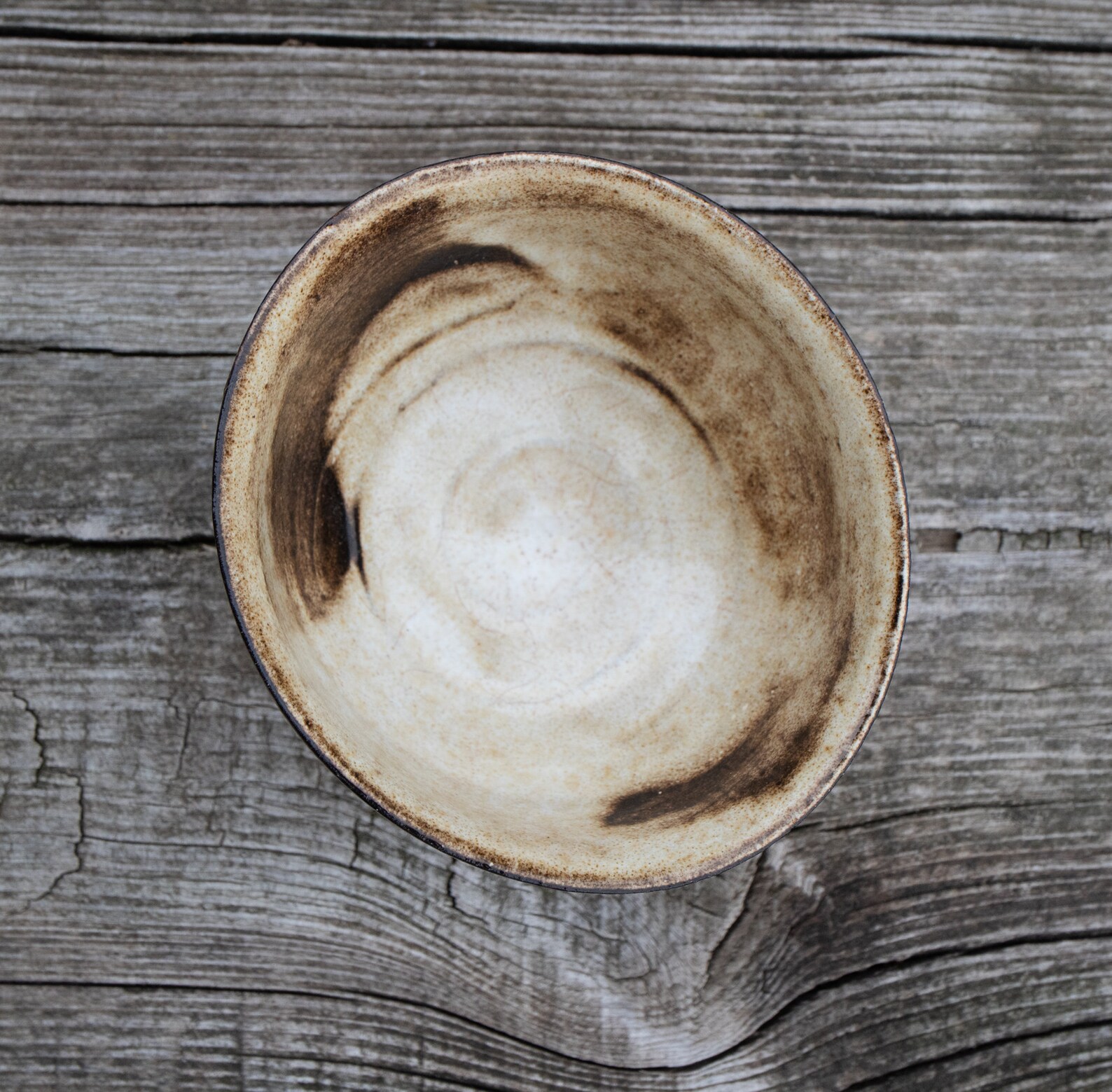 Wabi Sabi Teabowl Black and White Yunomi by Paul Fryman - Etsy
