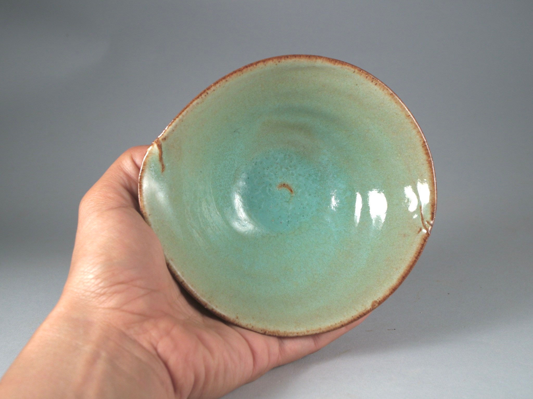 Wabi Sabi Teabowl Blue Green Yunomi by Paul Fryman - Etsy