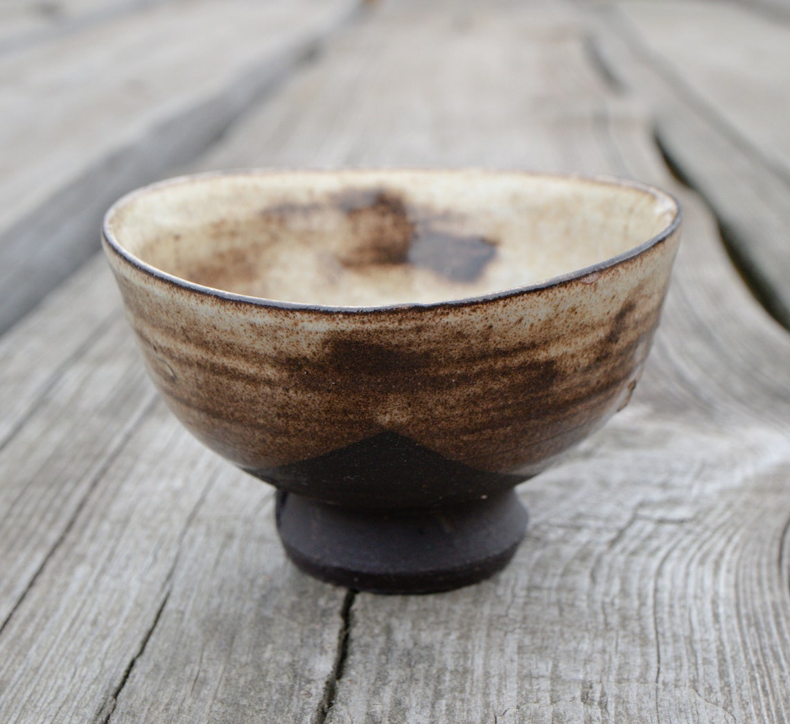 Wabi Sabi Teabowl Black and White Yunomi by Paul Fryman - Etsy