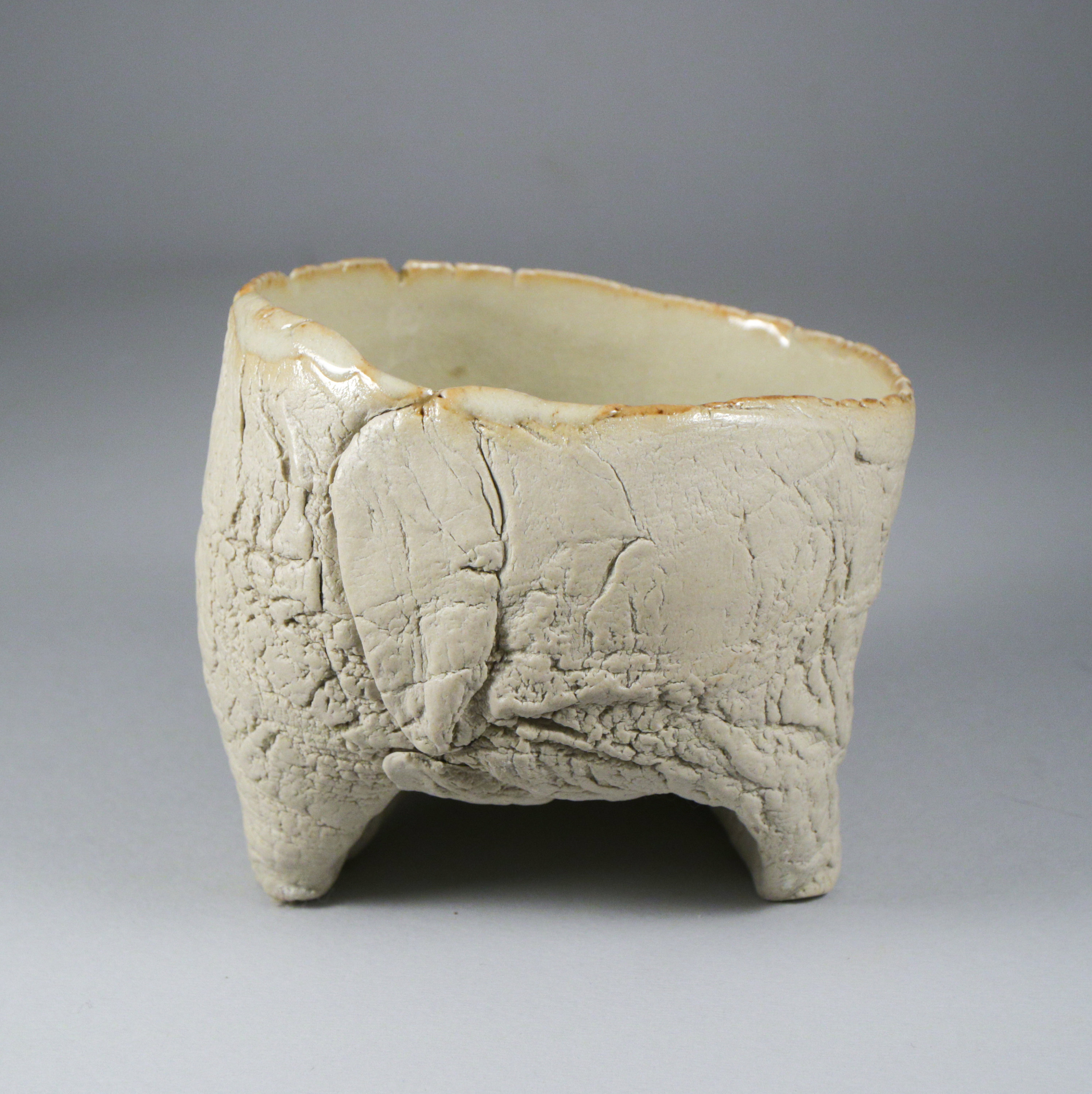 White "green Lake Lava" Yunomi or Coffee Cup Handbuilt by Paul Fryman ...
