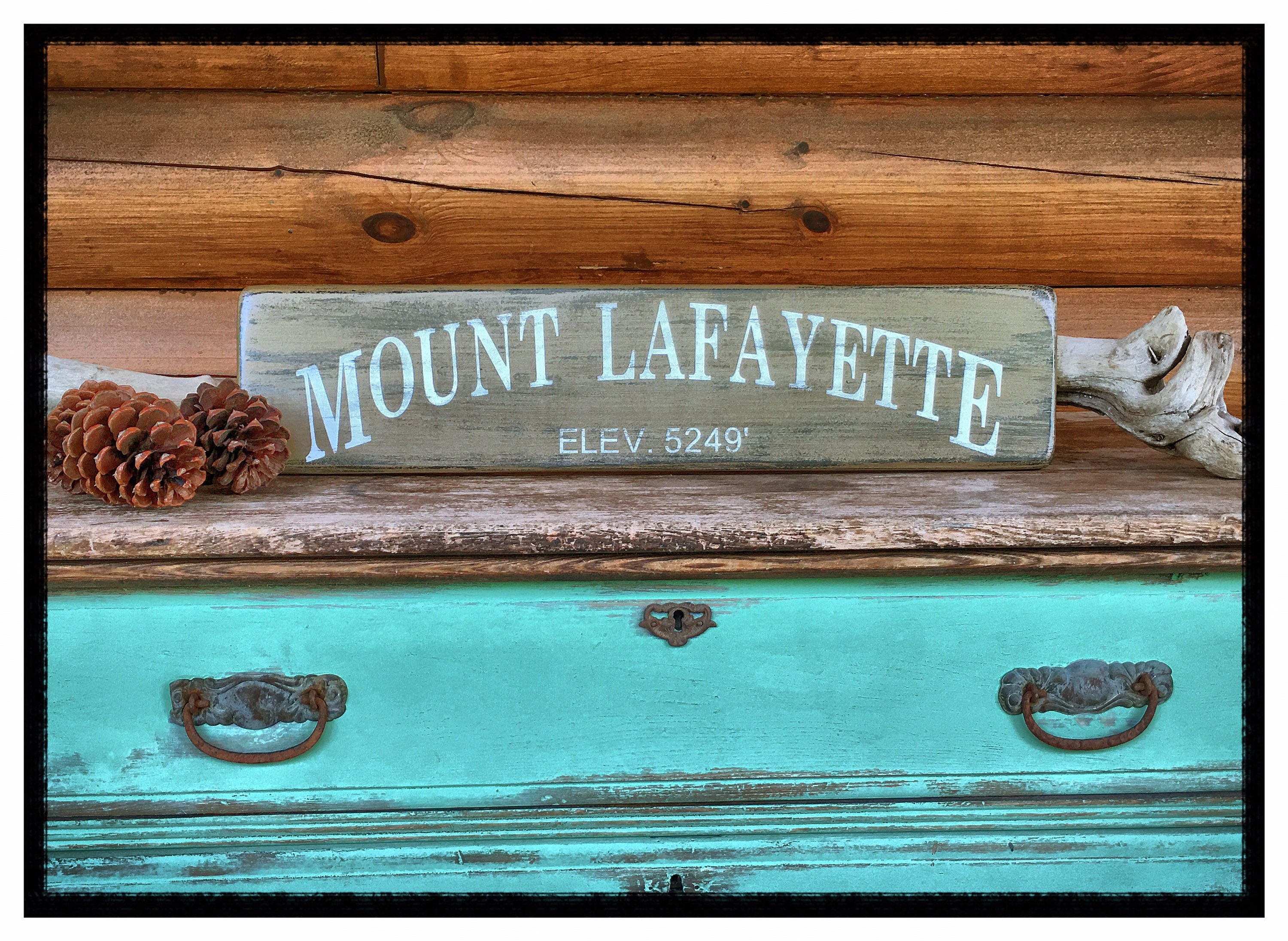 Mt. Lafayette Painted Sign l Mt. Lafayette Wooden Sign l Mt. - Etsy France