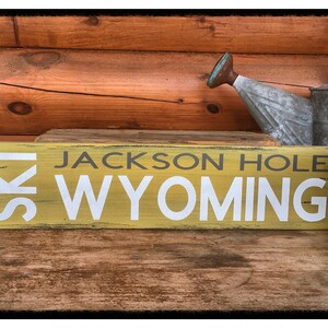 Ski Jackson Hole Sign L Jackson Hole Sign L Jackson Hole WY | Etsy