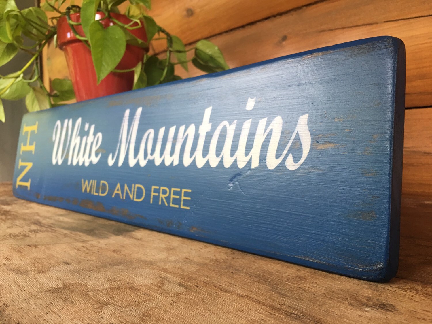 White Mountains Wild and Free Handpainted Sign L White - Etsy