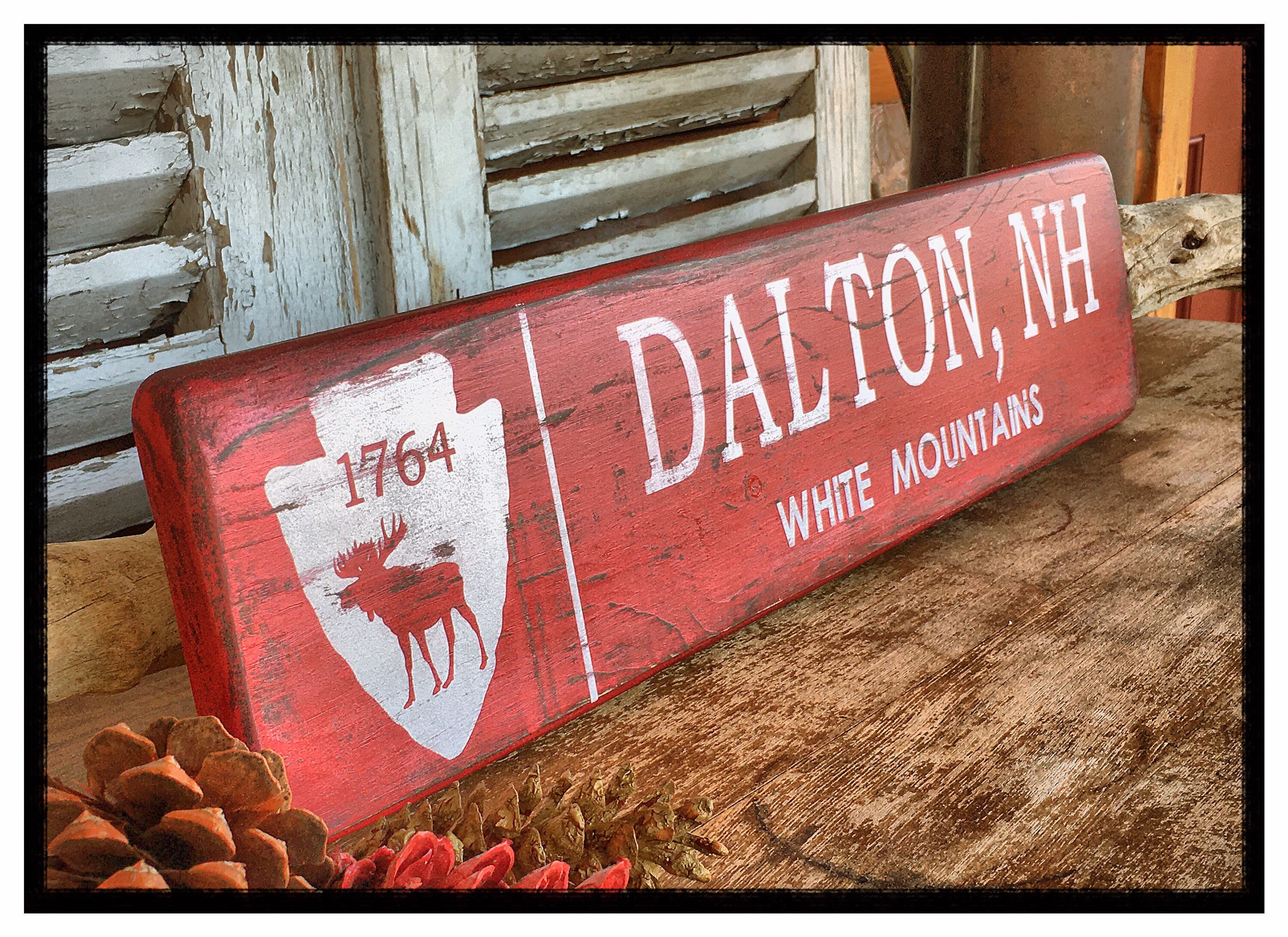 Dalton Sign l Dalton NH l Dalton Painted Sign l Dalton Wooden | Etsy
