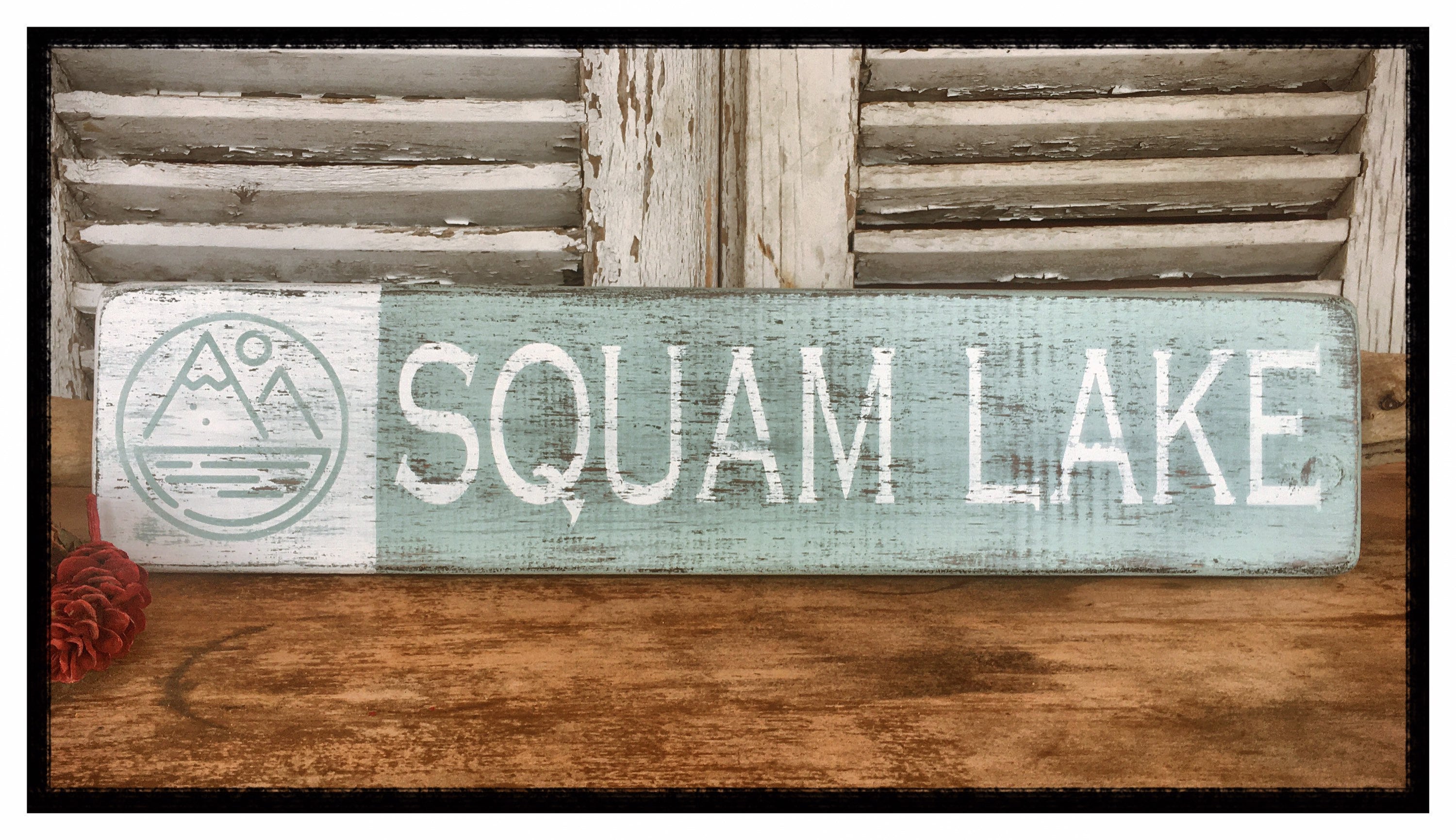 Squam Lake Painted Sign l Squam Lake Wooden Sign l Squam Lake Sign l ...
