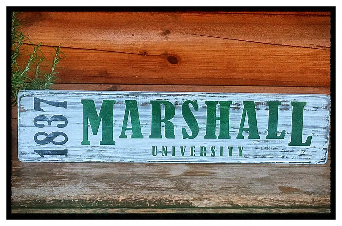 Marshall University Sign L Marshall Sign L Painted Marshall Sign L ...