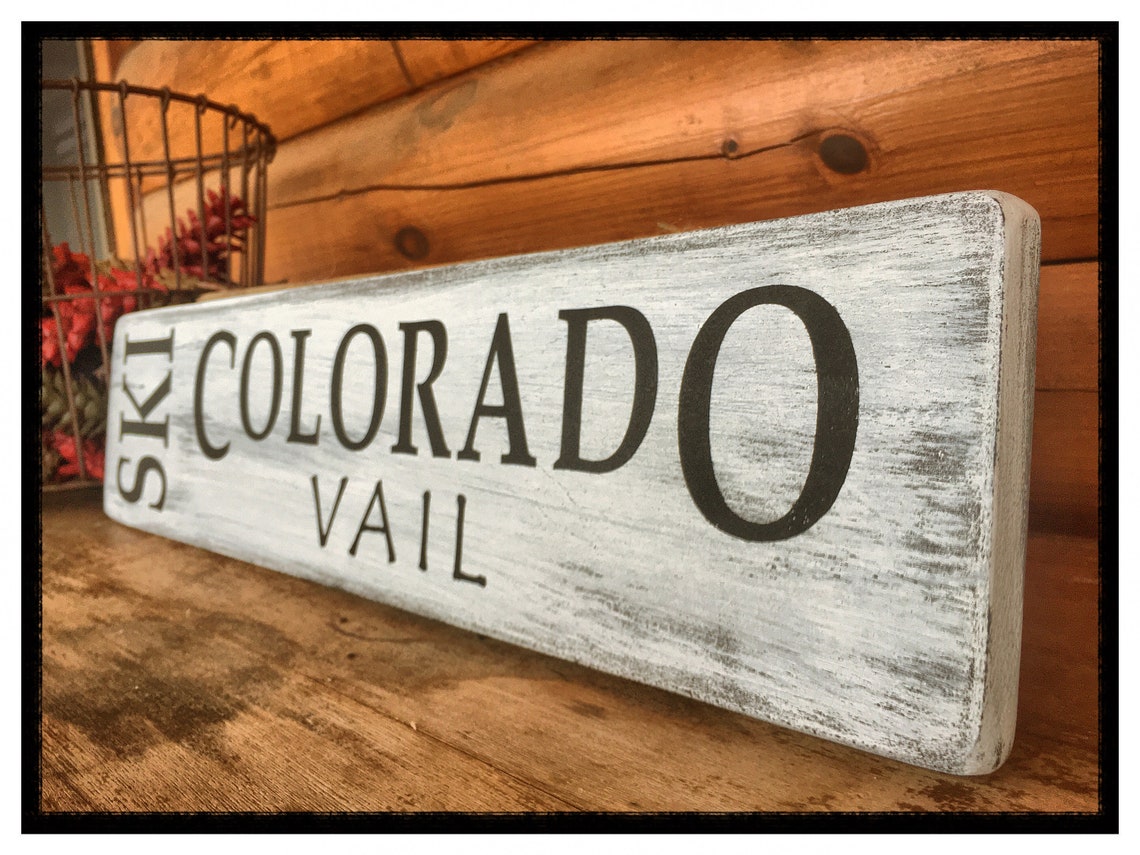 Ski Vail Sign L Vail CO Sign L Vail Colorado Ski Sign L Vail Ski Resort ...