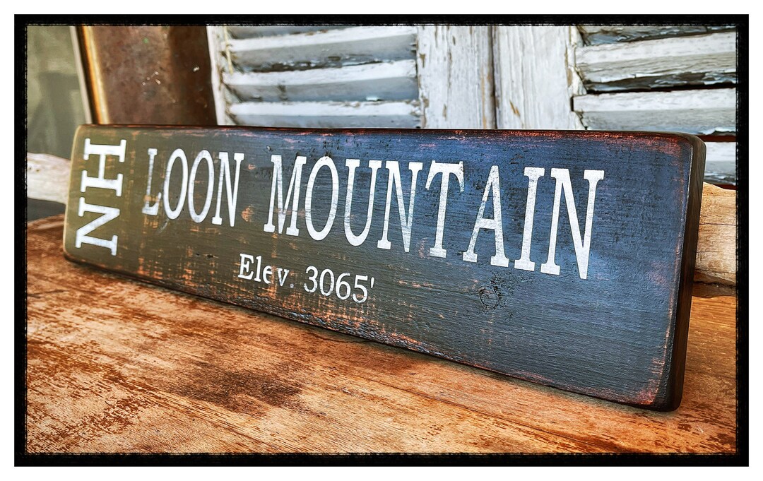 Loon Mountain NH Sign - Etsy