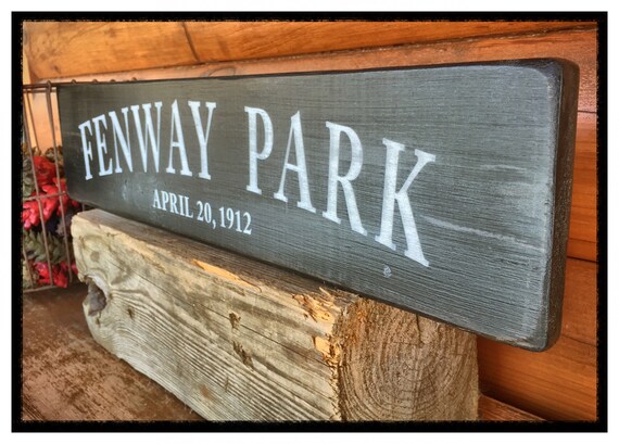 Fenway Park Sign l Fenway Park Painted Sign l Boston Sign l | Etsy