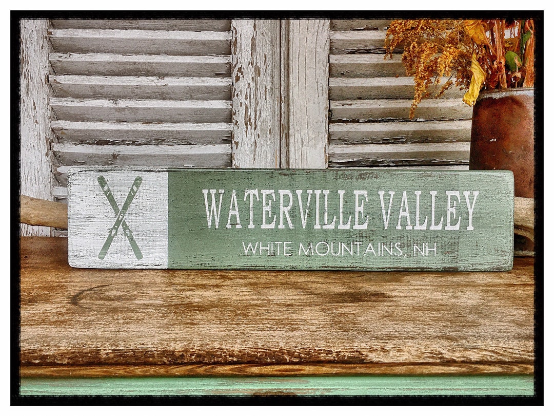 Ski Waterville Valley Sign L Waterville Valley Sign L Waterville Valley ...
