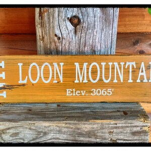Loon Mountain NH Sign - Etsy
