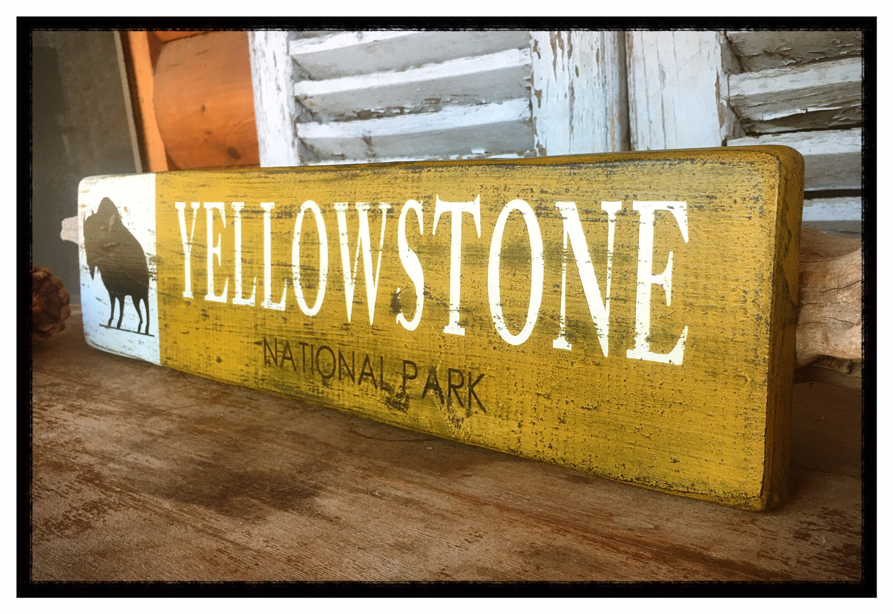 Yellowstone Sign L Yellowstone National Park Sign L - Etsy