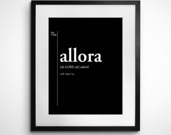 Allora Definition Italian Slang Funny Print Funny Quotes - Etsy
